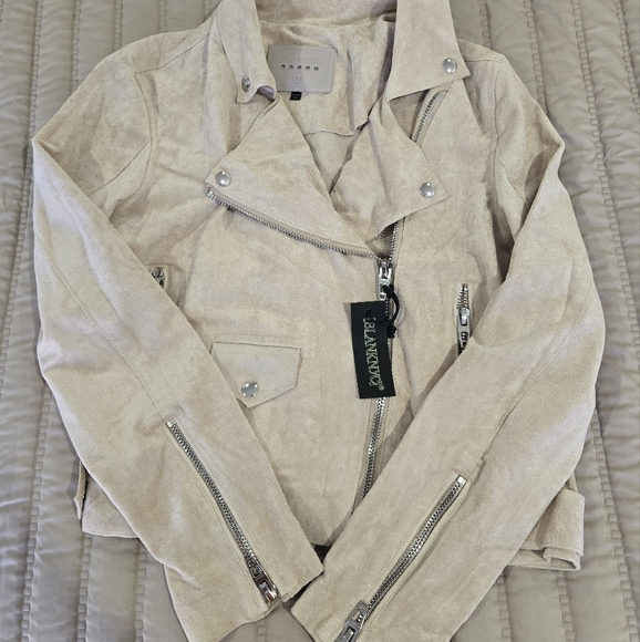 Anthropologie | Jackets & Coats | Nwt Soft Beige Pleather Moto Jacket ...